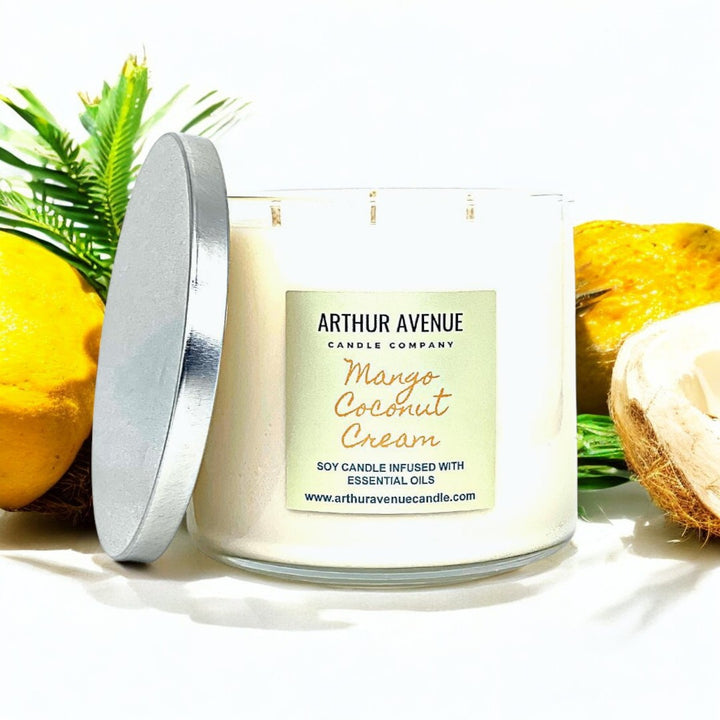 Mango Coconut Cream | 3-Wick Candle – Arthur Avenue Candle Co.